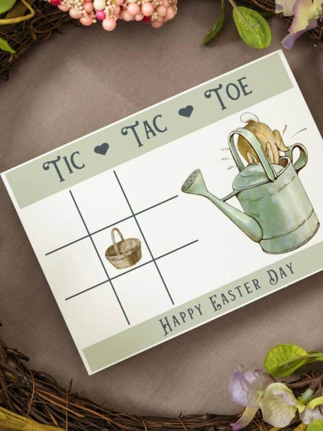 Peter Rabbit Easter Tic-Tac-Toe Game (Free Printable) - Once Upon a ...