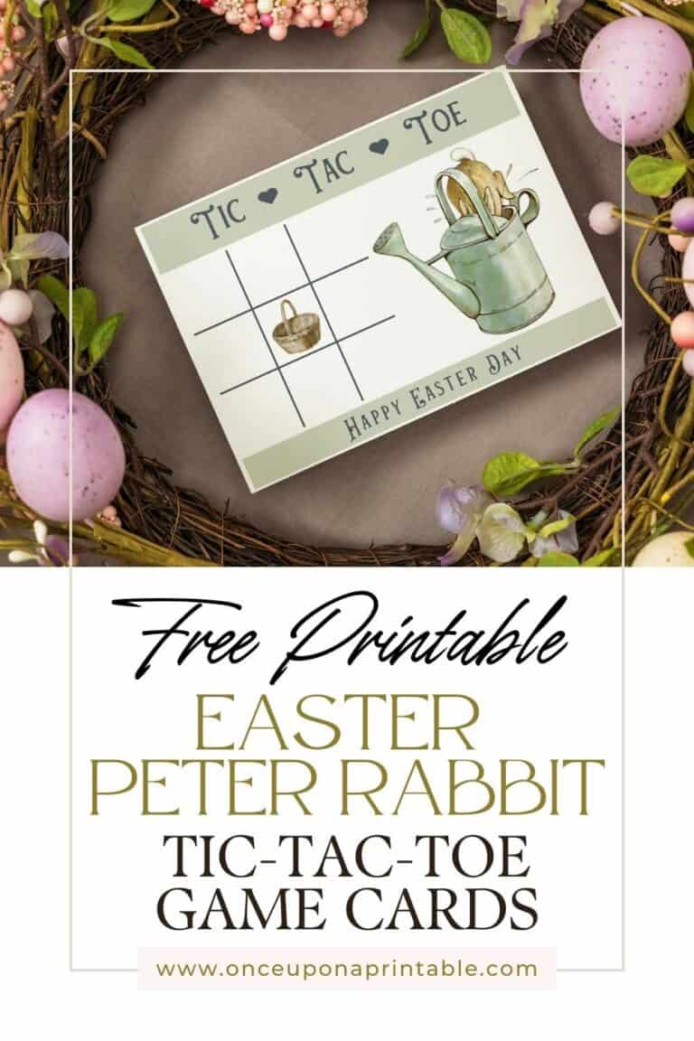 Peter Rabbit Easter Tic-Tac-Toe Game (Free Printable) - Once Upon a ...