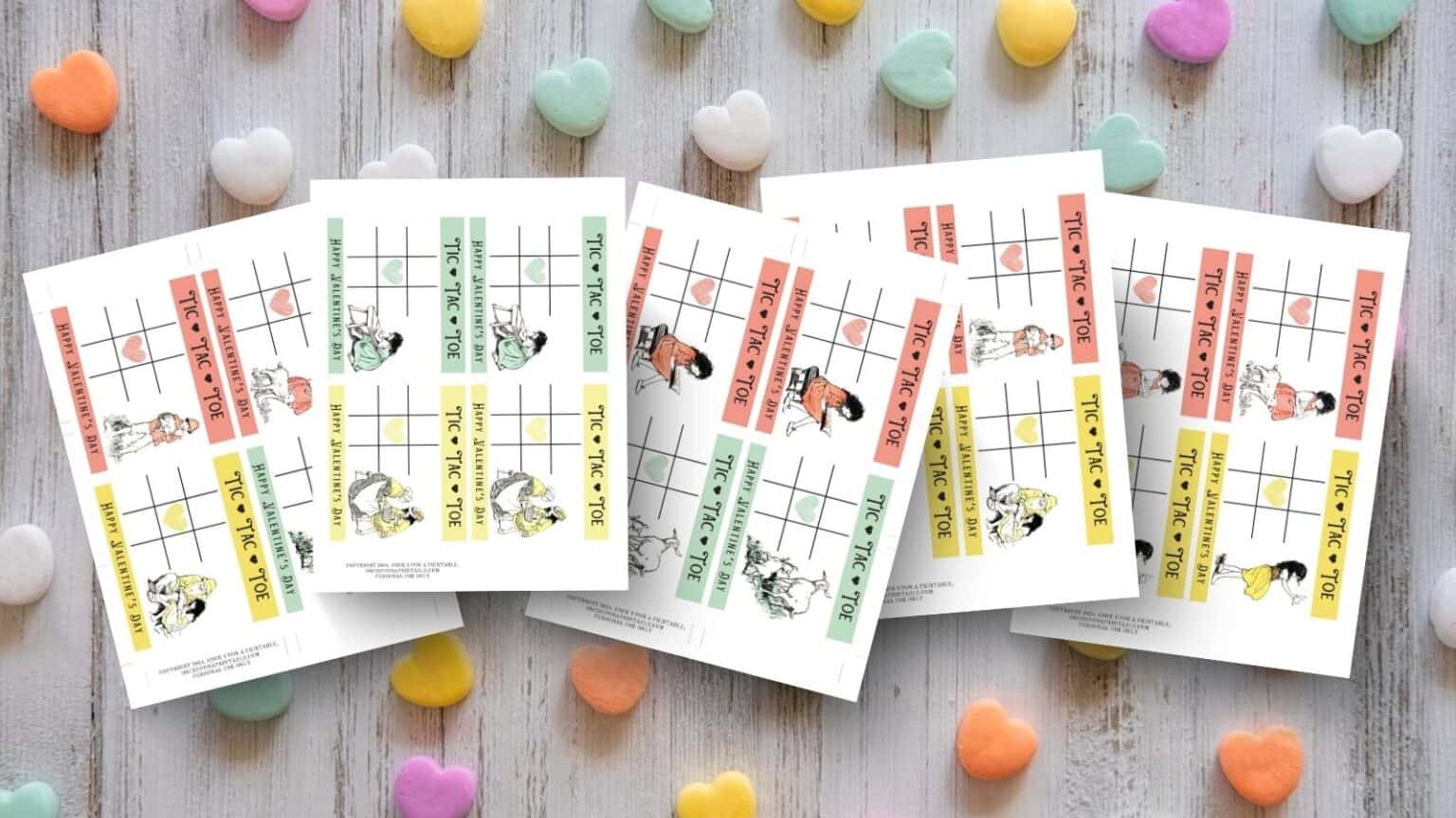 Tic Tac Toe Valentine's Day Game Cards (Free Printable) - Once Upon a ...