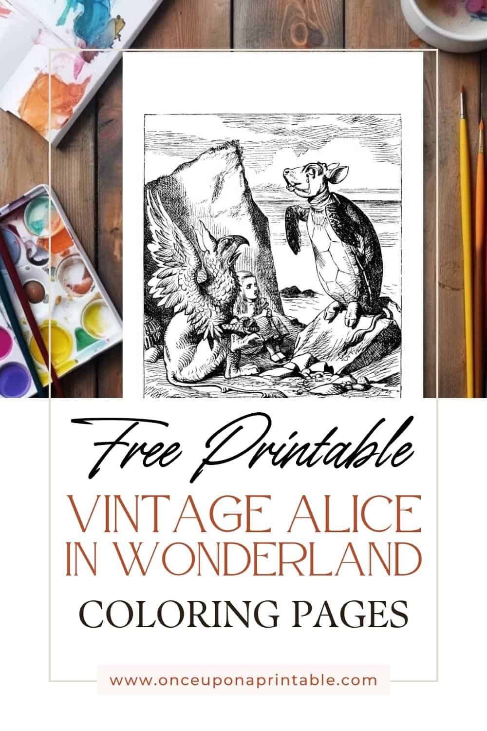 Alice's Adventures in Wonderland Coloring Pages (Free Printable) - Once ...
