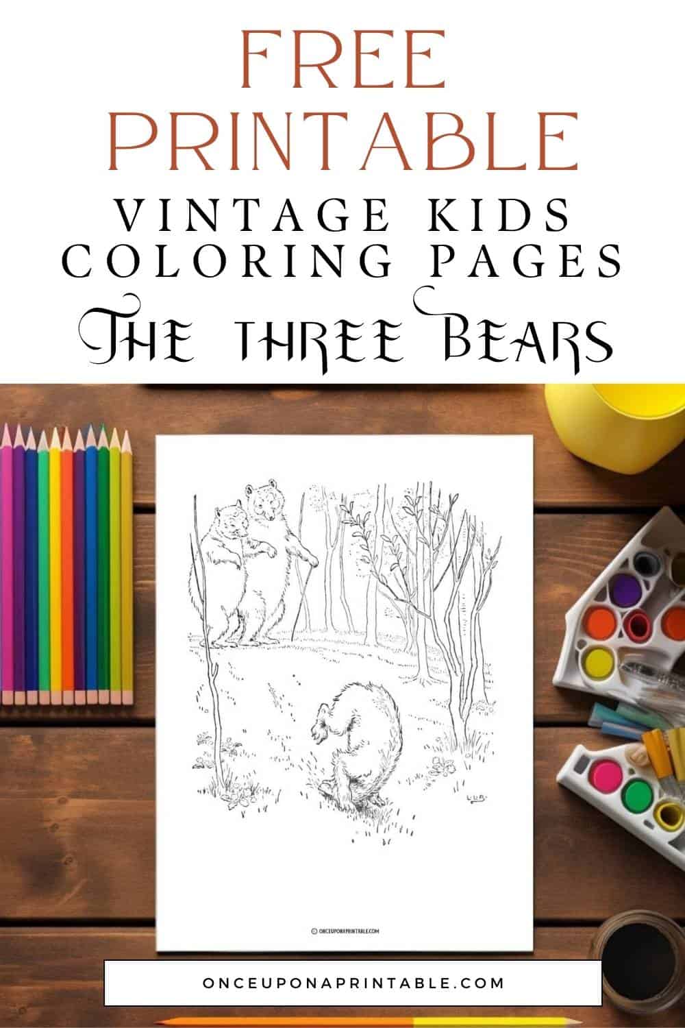 The Three Bears Coloring Pages (Free Printable) - Once Upon a Printable