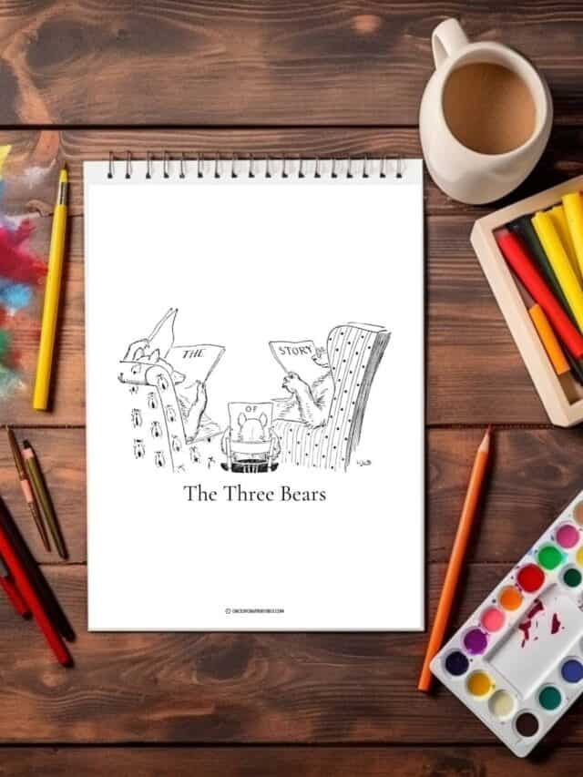 The Three Bears Coloring Pages (Free Printable) - Once Upon a Printable