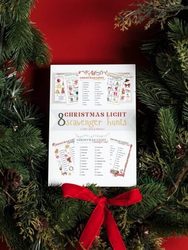 Free Christmas Lights Scavenger Hunt for Families - Once Upon a Printable