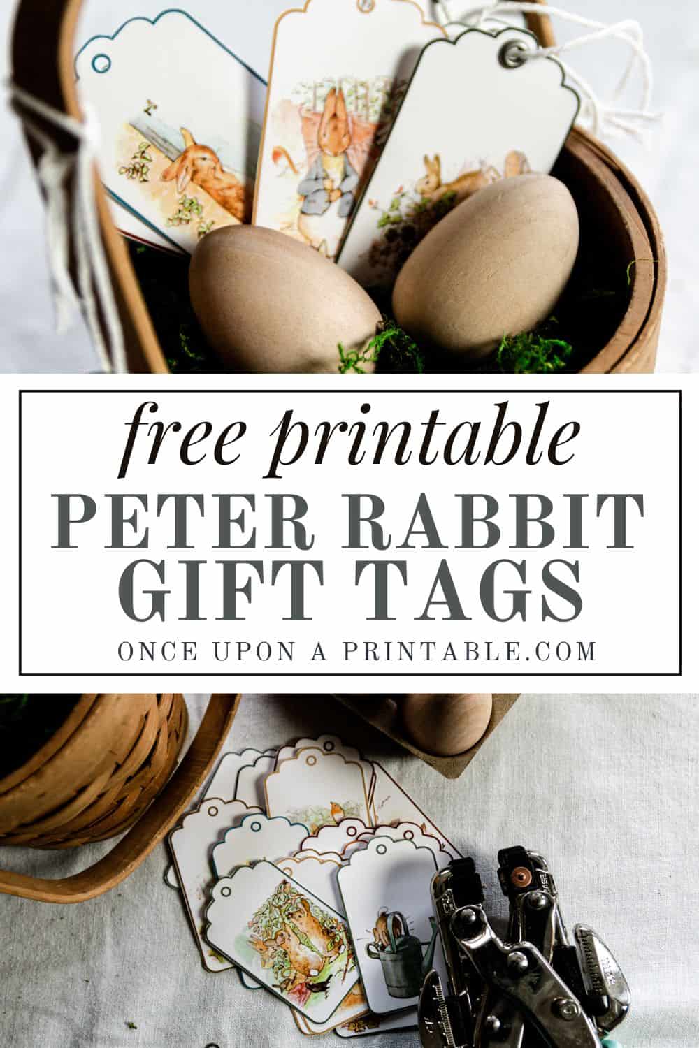 Peter Rabbit Party Favor Gift Tags Free Printable - Once Upon A Printable