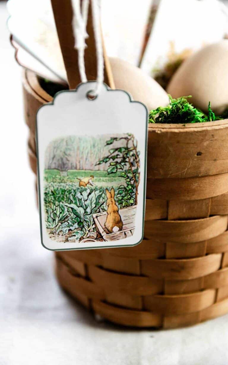 Peter Rabbit Party Favor Gift Tags Free Printable - Once Upon a Printable