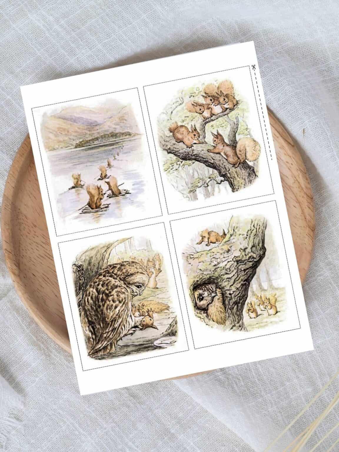 The Tale of Squirrel Nutkin Free Printable Illustrations - Once Upon a ...