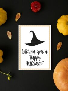 Simple Halloween Note Cards Free Printable - Once Upon a Printable