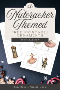 Nutcracker Christmas Tree Ornaments Free Printables - Once Upon a Printable