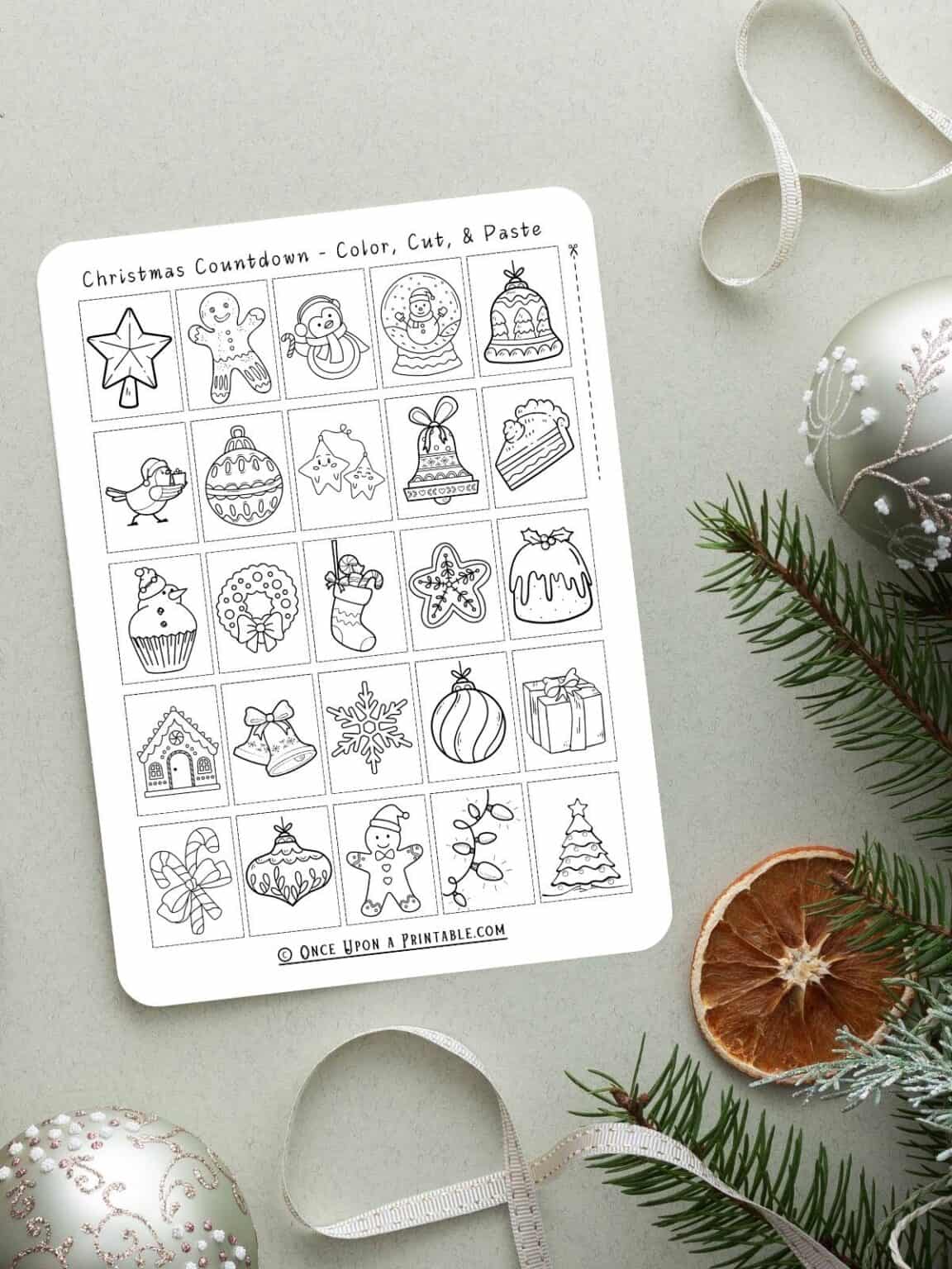 Christmas Countdown Calendars Free Printable - Once Upon a Printable