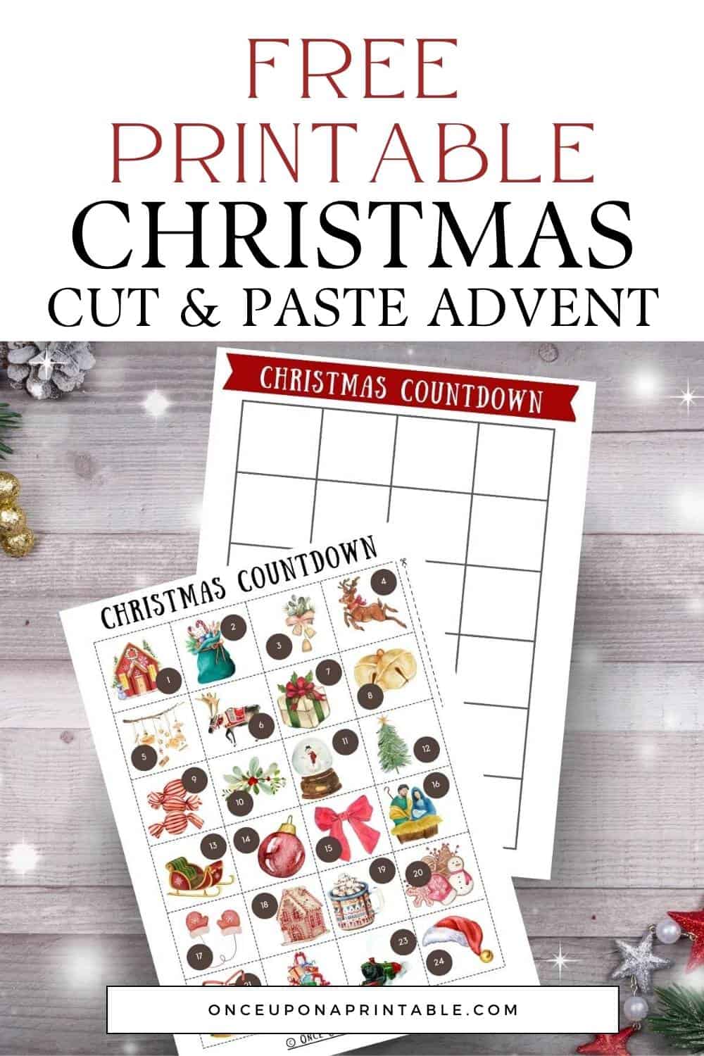 Christmas Countdown Calendars Free Printable - Once Upon A Printable