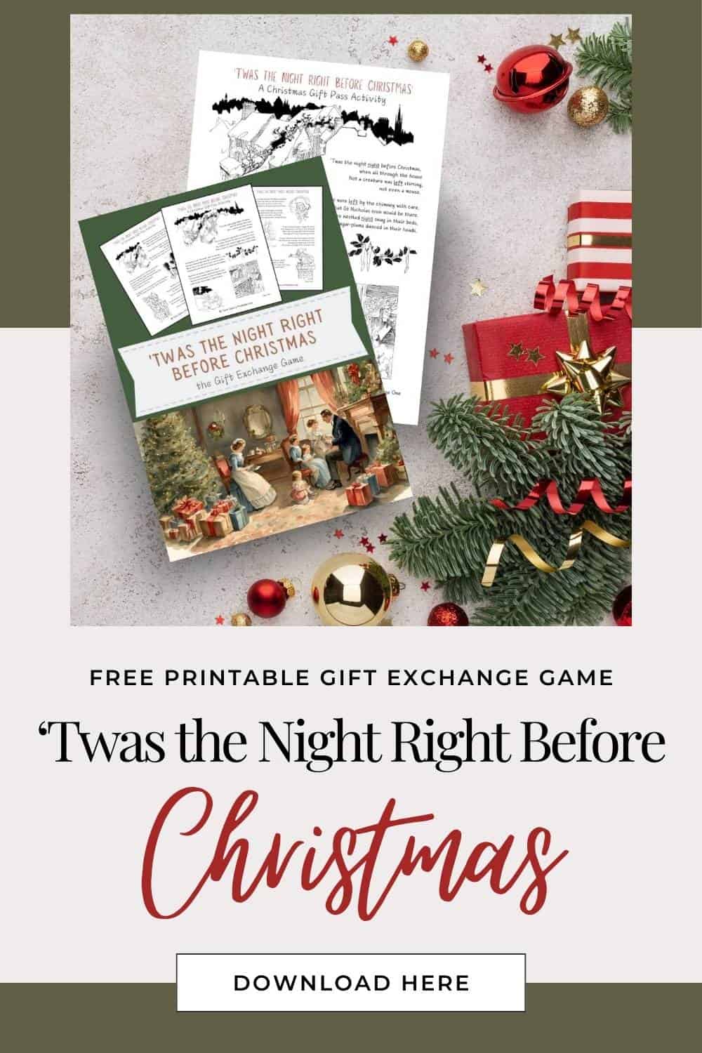 Free Printable Twas the Night Right Before Christmas Game - Once Upon A ...