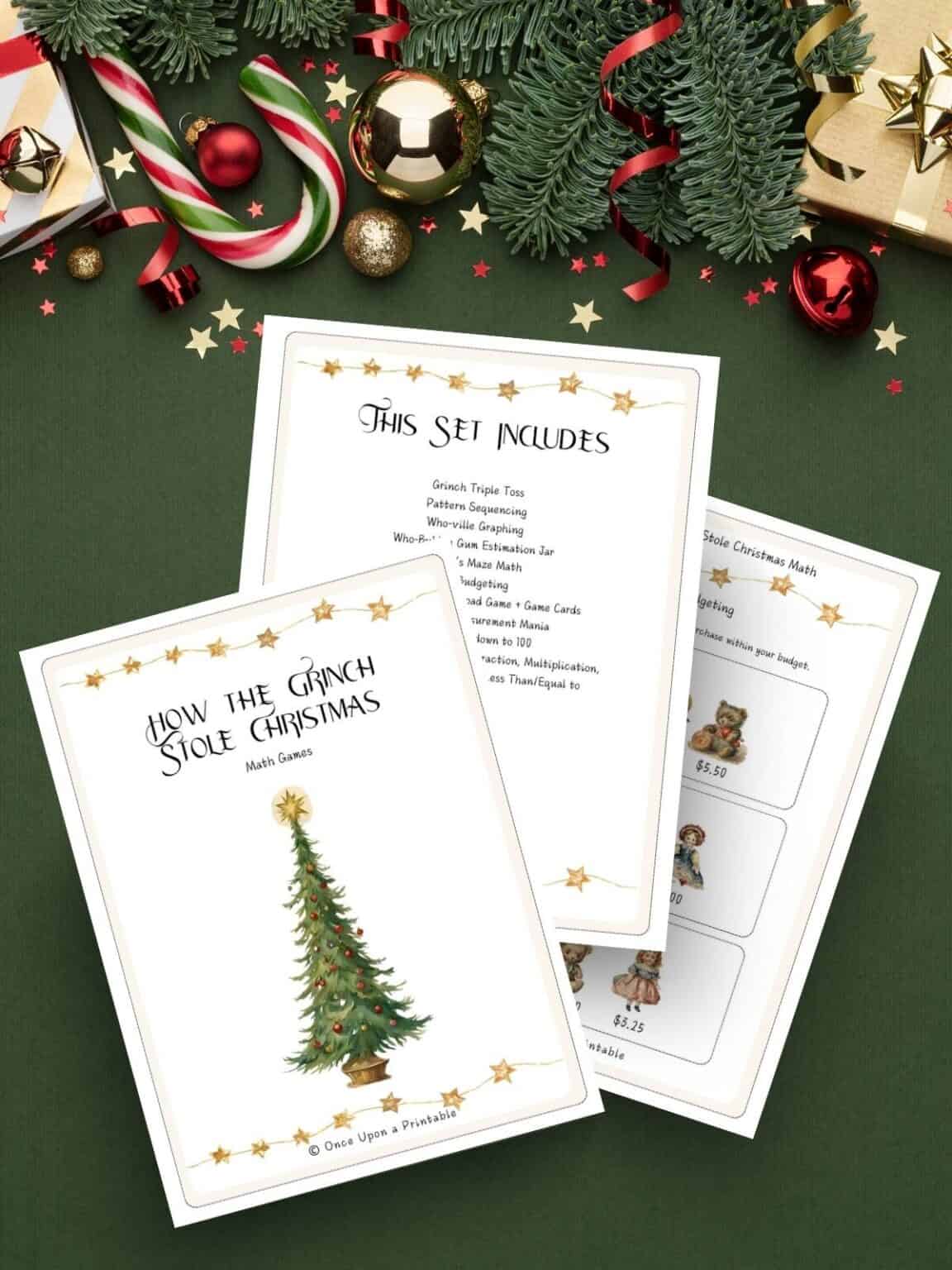 How the Grinch Stole Christmas Math Games (Free!) - Once Upon a Printable