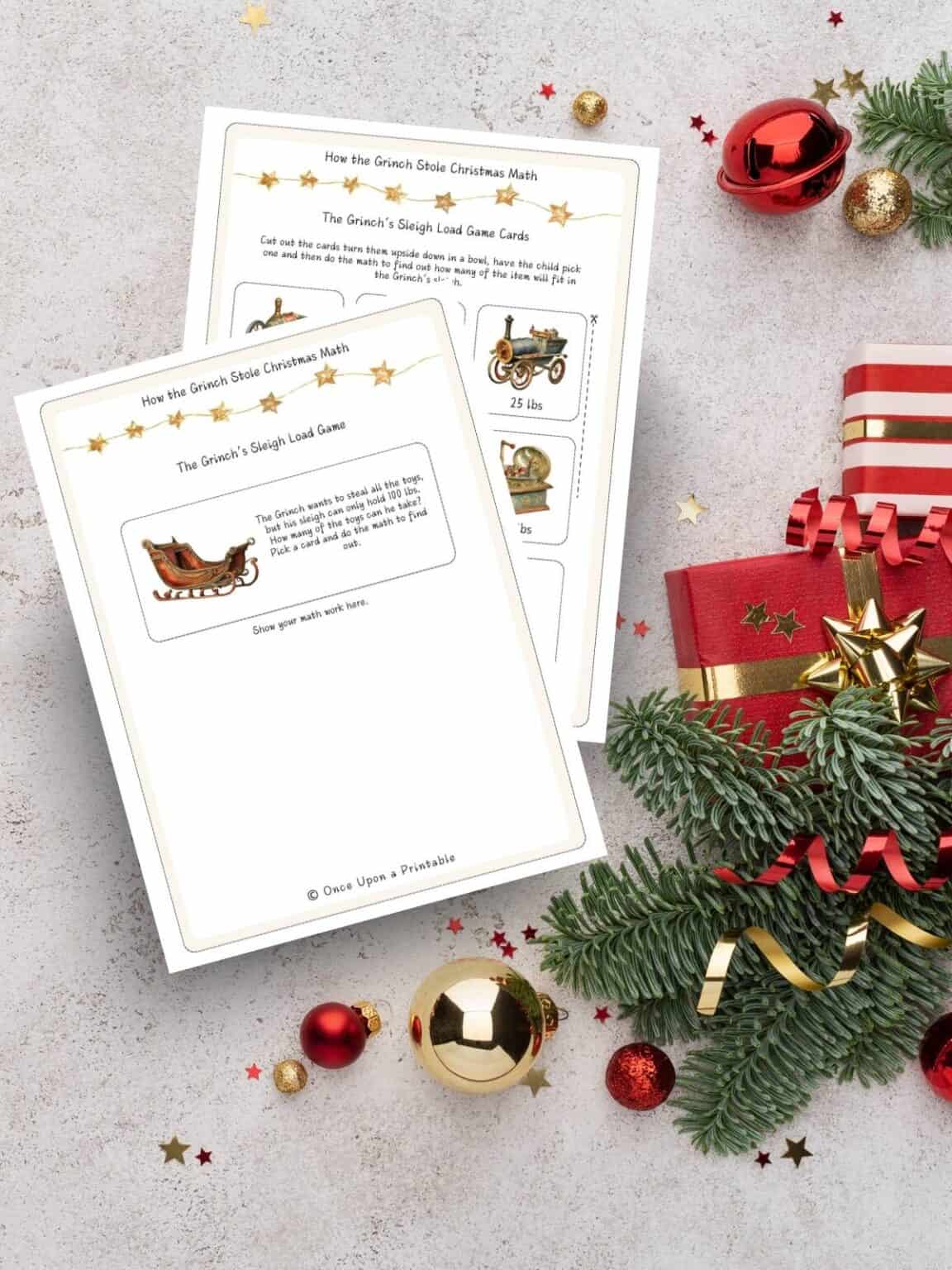 How the Grinch Stole Christmas Math Games (Free!) - Once Upon a Printable