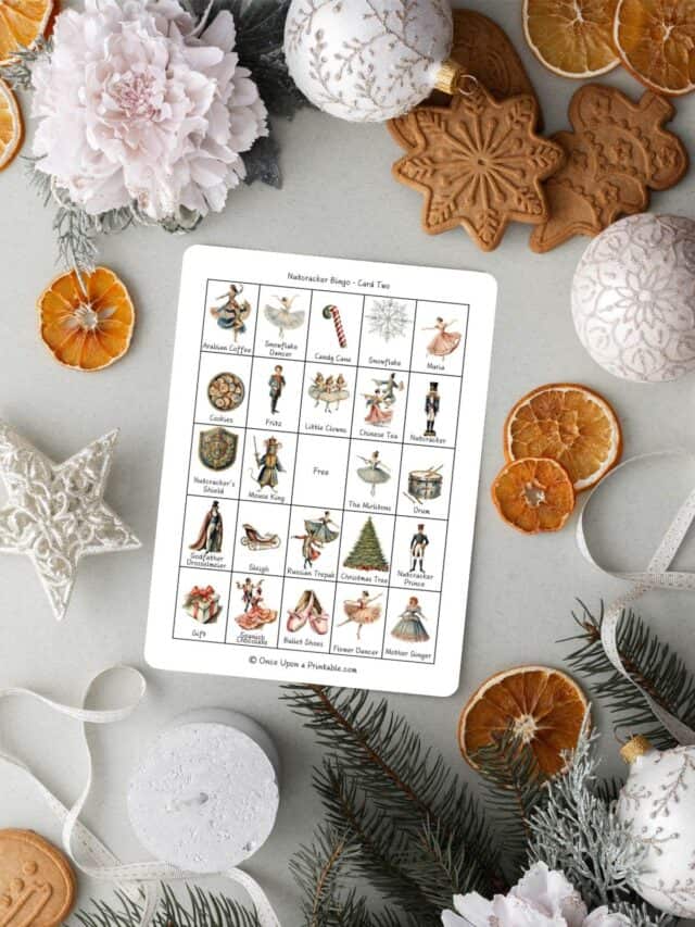 "The Nutcracker" Bingo Game Cards Free Printables - Once Upon a Printable