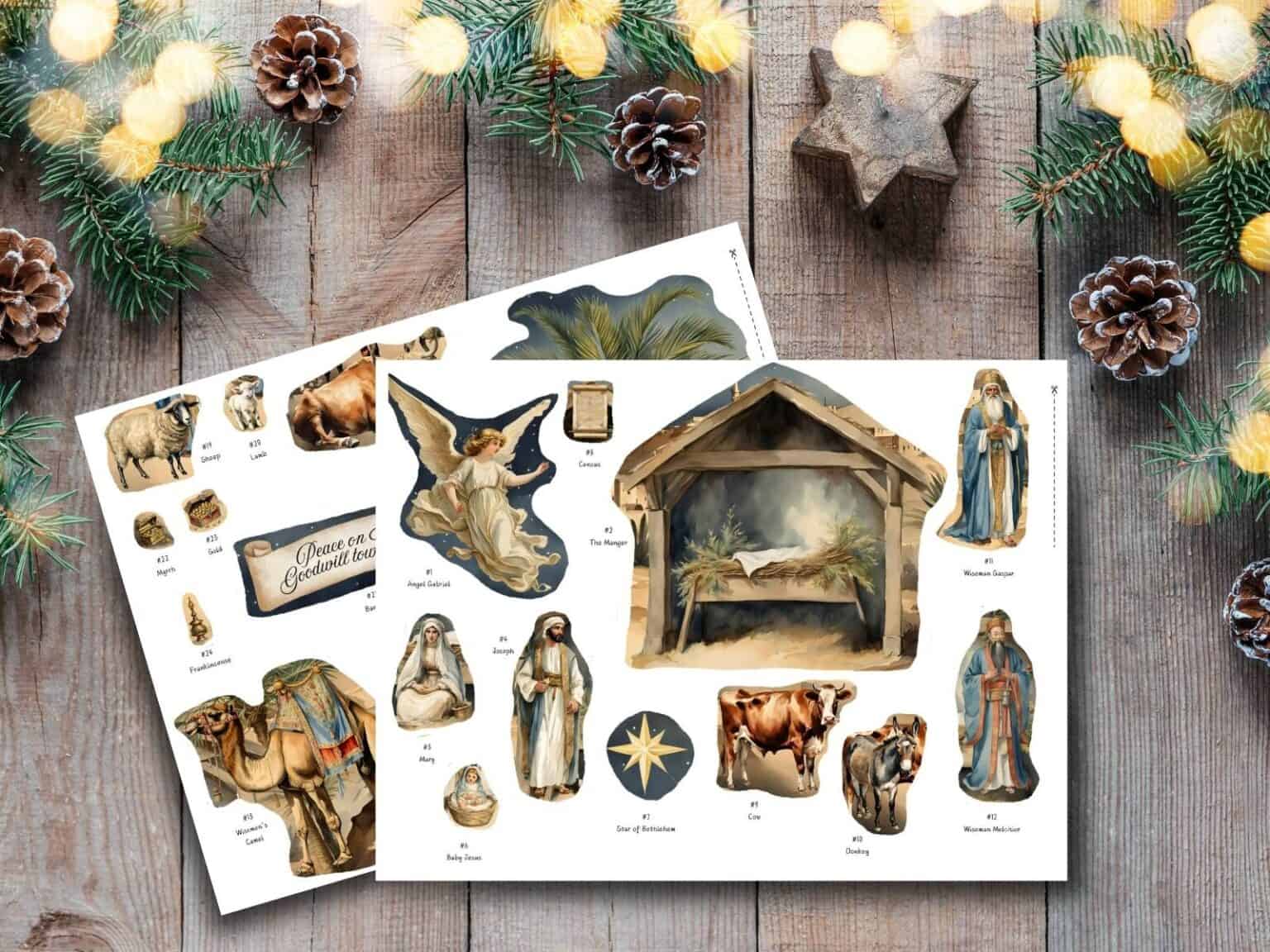 Nativity Christmas Advent Activity Free Printable - Once Upon a Printable