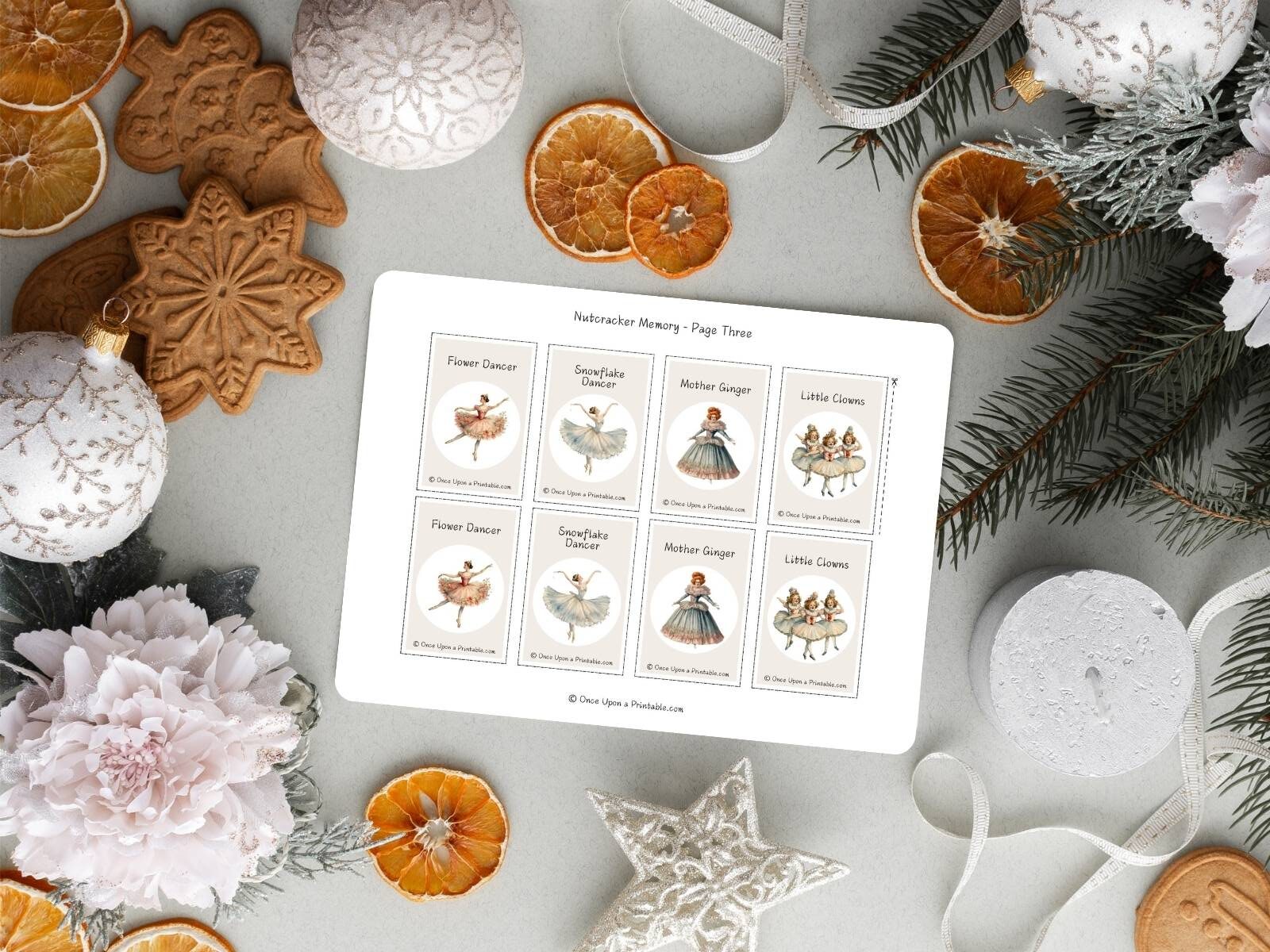 Nutcracker Memory Game Cards (Free to Print!) - Once Upon A Printable
