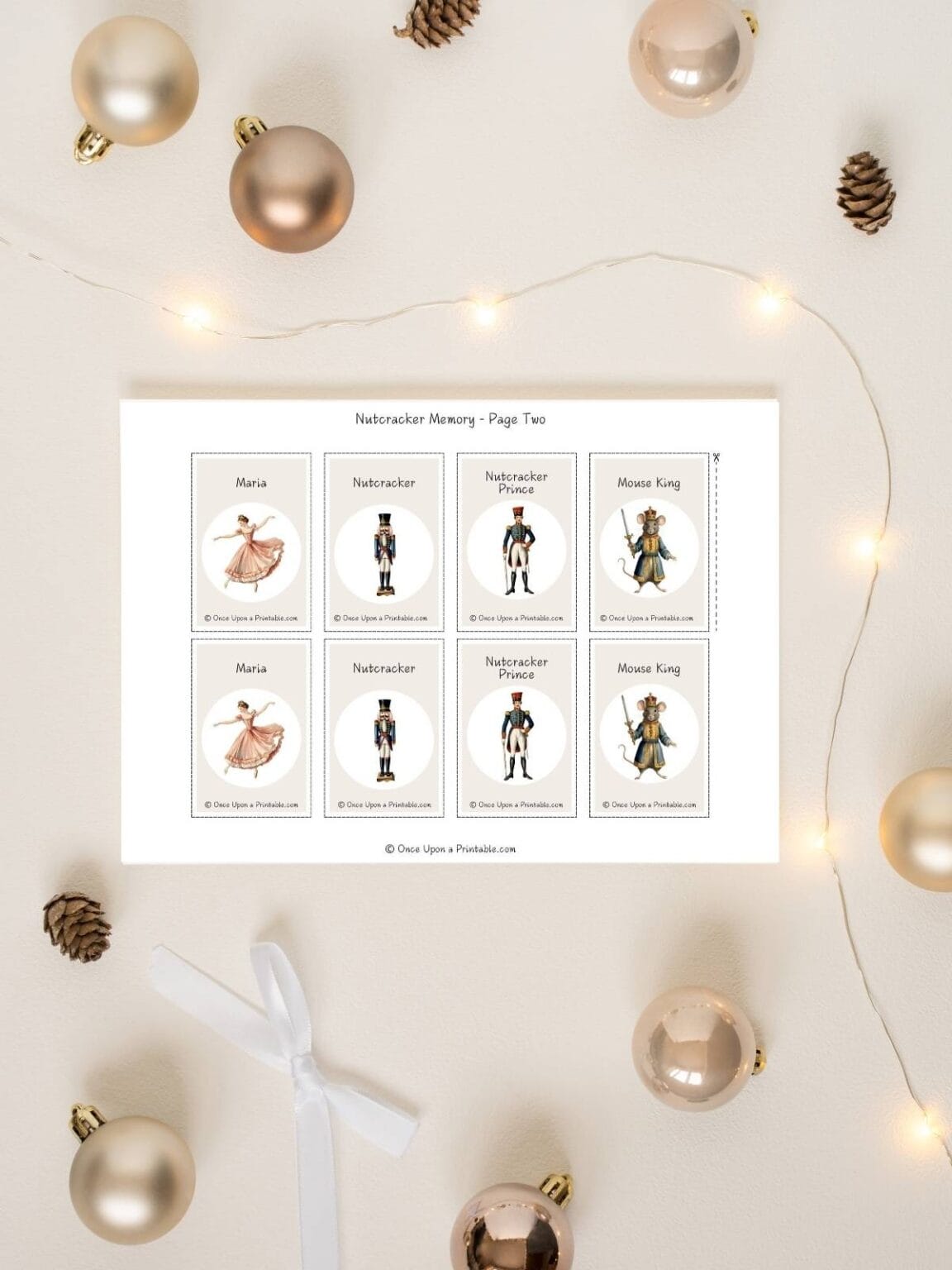 Nutcracker Memory Game Cards (Free to Print!) - Once Upon a Printable