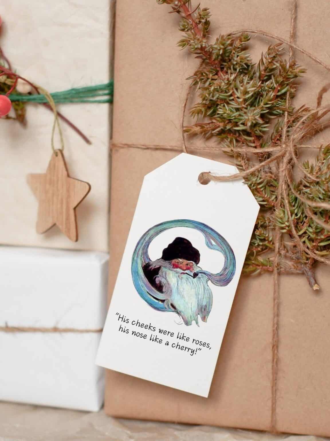 56 Free Printable Vintage Illustrated Christmas Gift Tags - Once Upon a ...