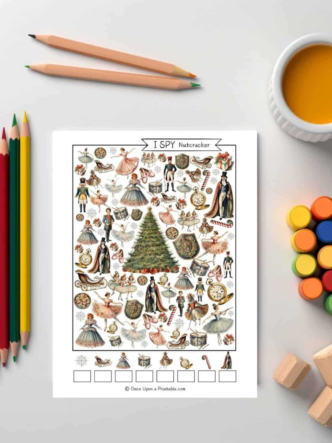 5 "The Nutcracker" I Spy Activities Free Printables - Once Upon a Printable
