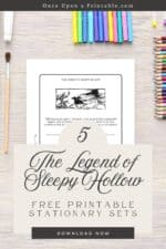 The Legend of Sleepy Hollow Stationary (Free Printables) - Once Upon a ...