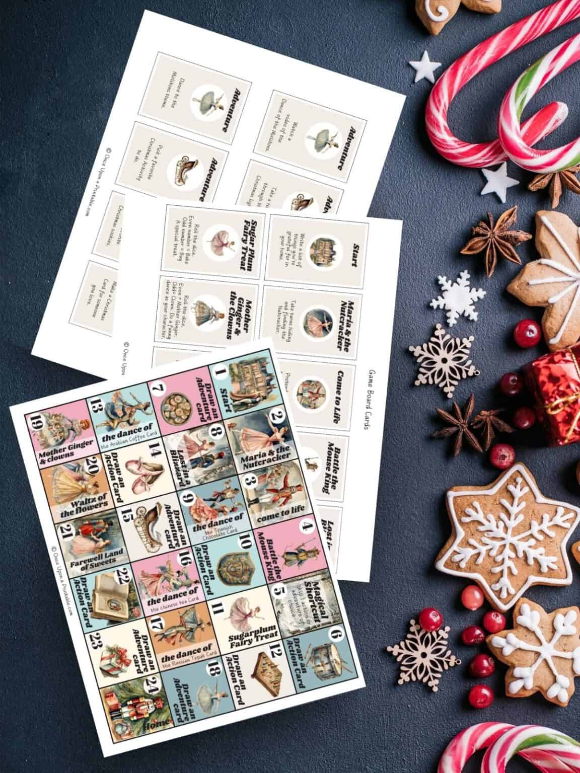 Nutcracker Advent Board Game Free Printable - Once Upon a Printable