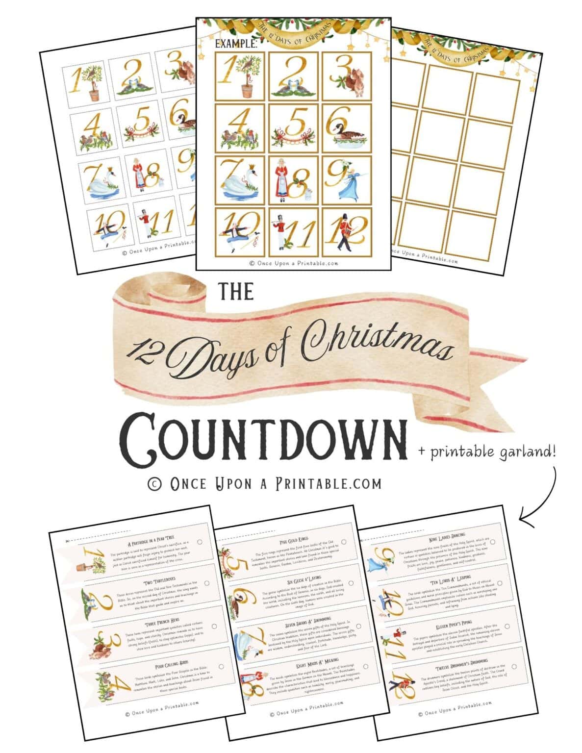 The 12 Days of Christmas Countdowns (Free to Print!) - Once Upon A ...