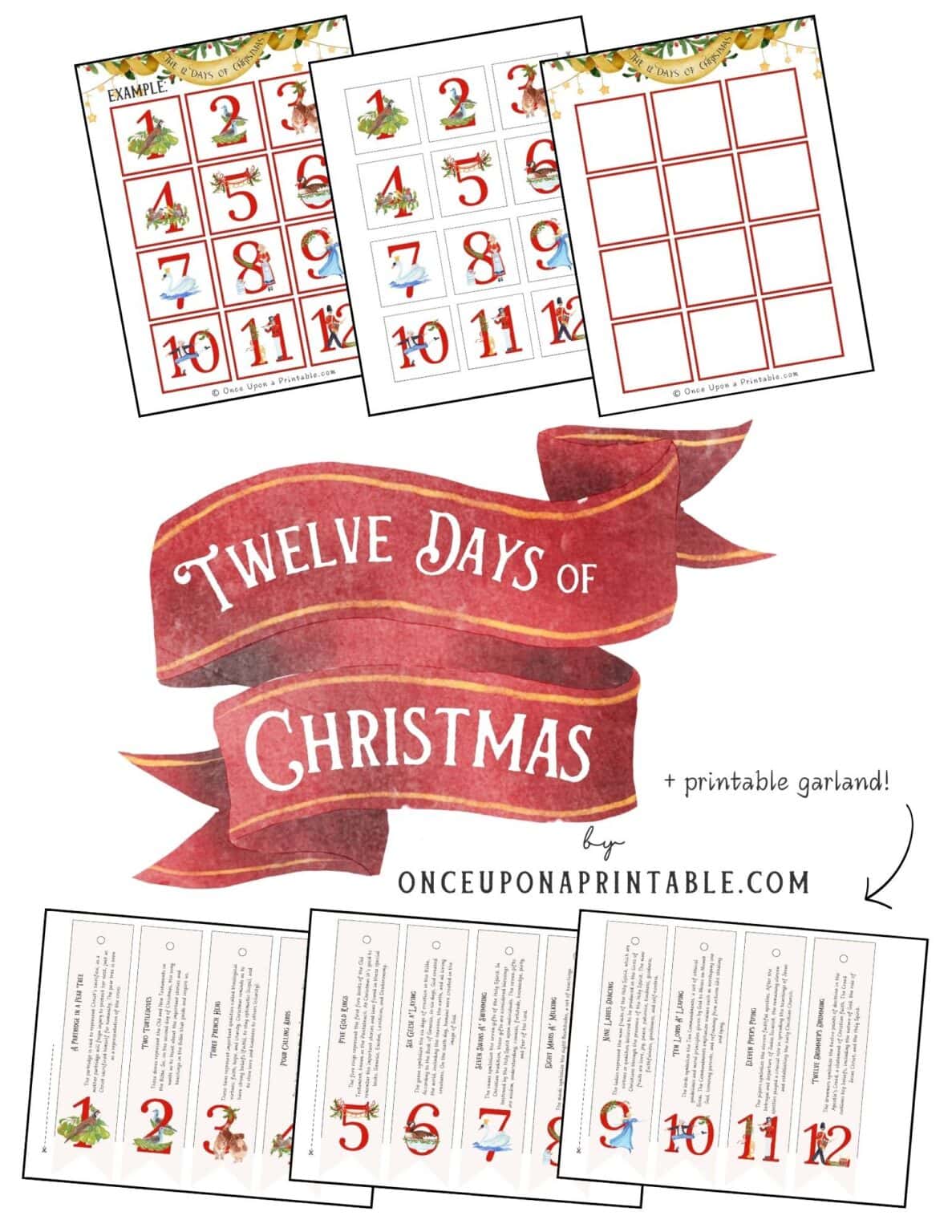 The 12 Days of Christmas Countdowns (Free to Print!) - Once Upon A ...