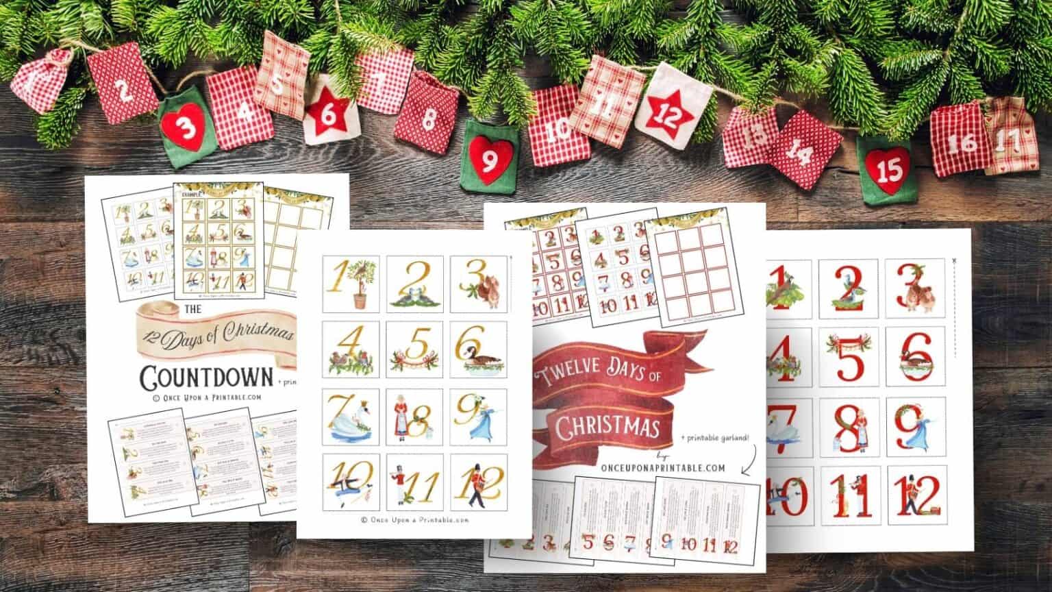 The 12 Days of Christmas Countdowns (Free to Print!) - Once Upon a ...