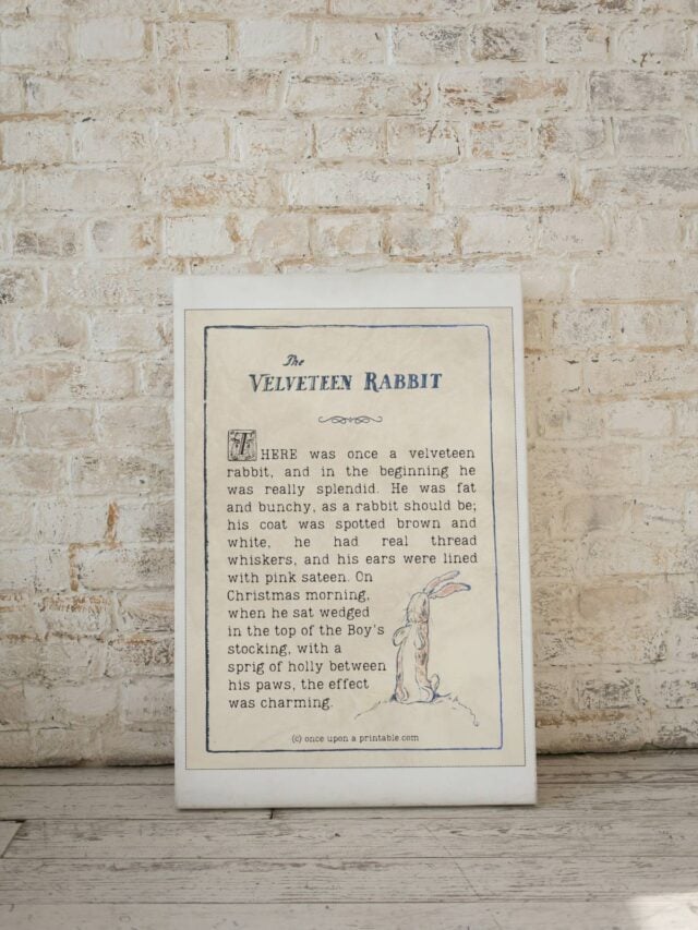 "The Velveteen Rabbit" Quotes Free Printables - Once Upon a Printable