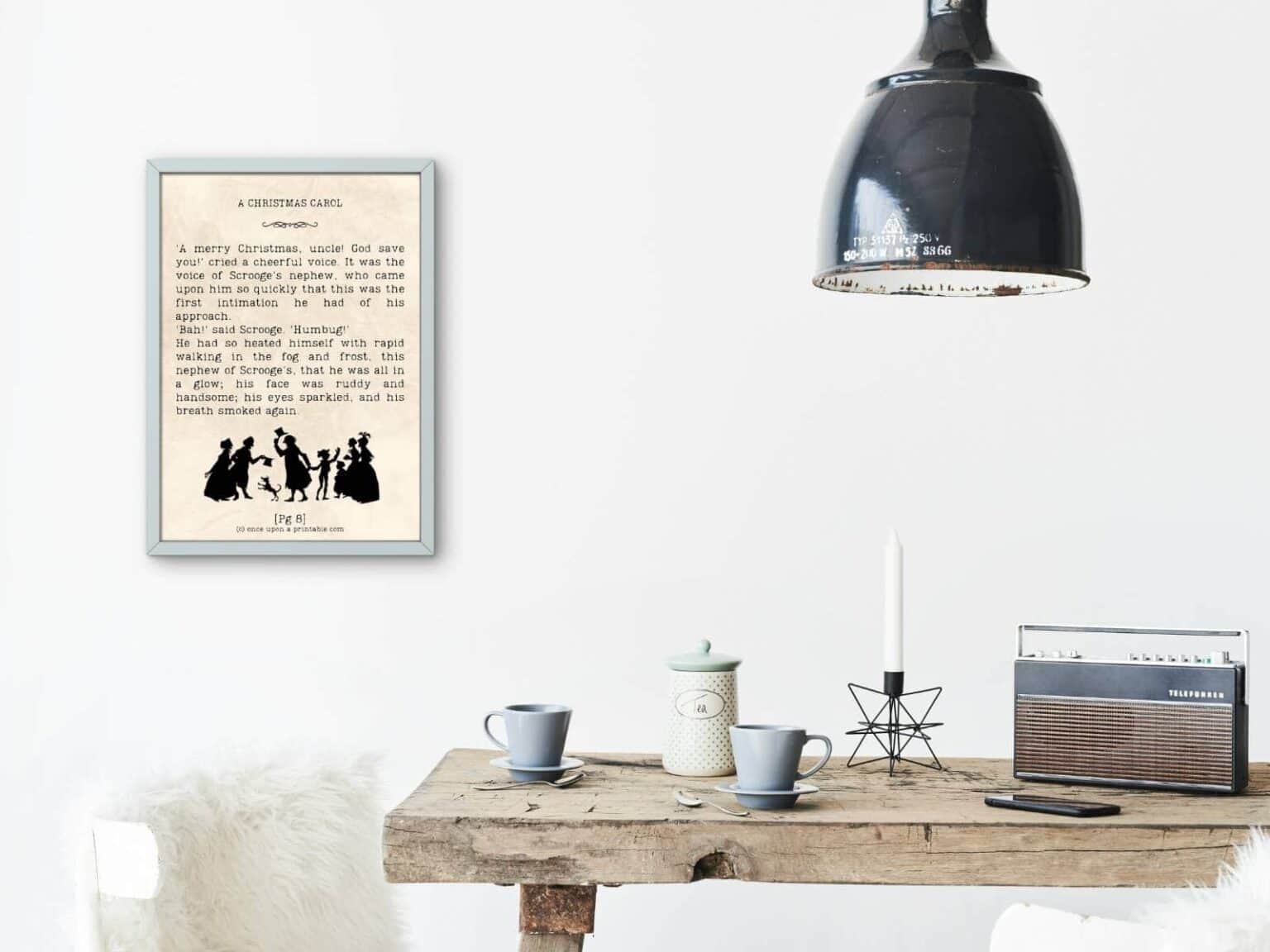 A Christmas Carol Quotes Wall Art Free Printables - Once Upon a Printable