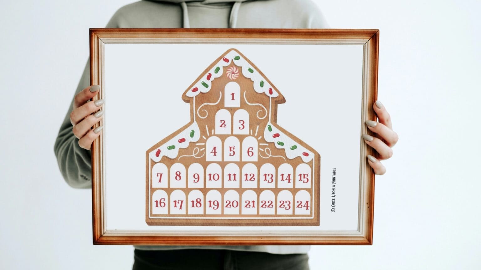 Gingerbread Christmas Countdown Calendars Free Printable - Once Upon a ...