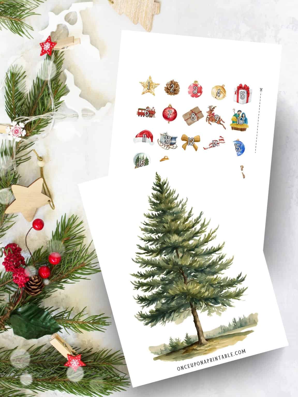 Christmas Tree Countdown Calendar (Free to Print!) - Once Upon a Printable