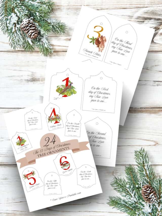 12 Days of Christmas Ornaments - Once Upon a Printable
