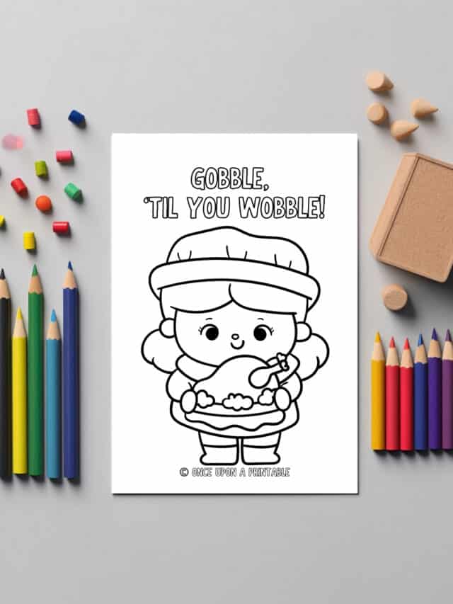 Easy Kids Thanksgiving Coloring Pages (Free Printable) - Once Upon a ...