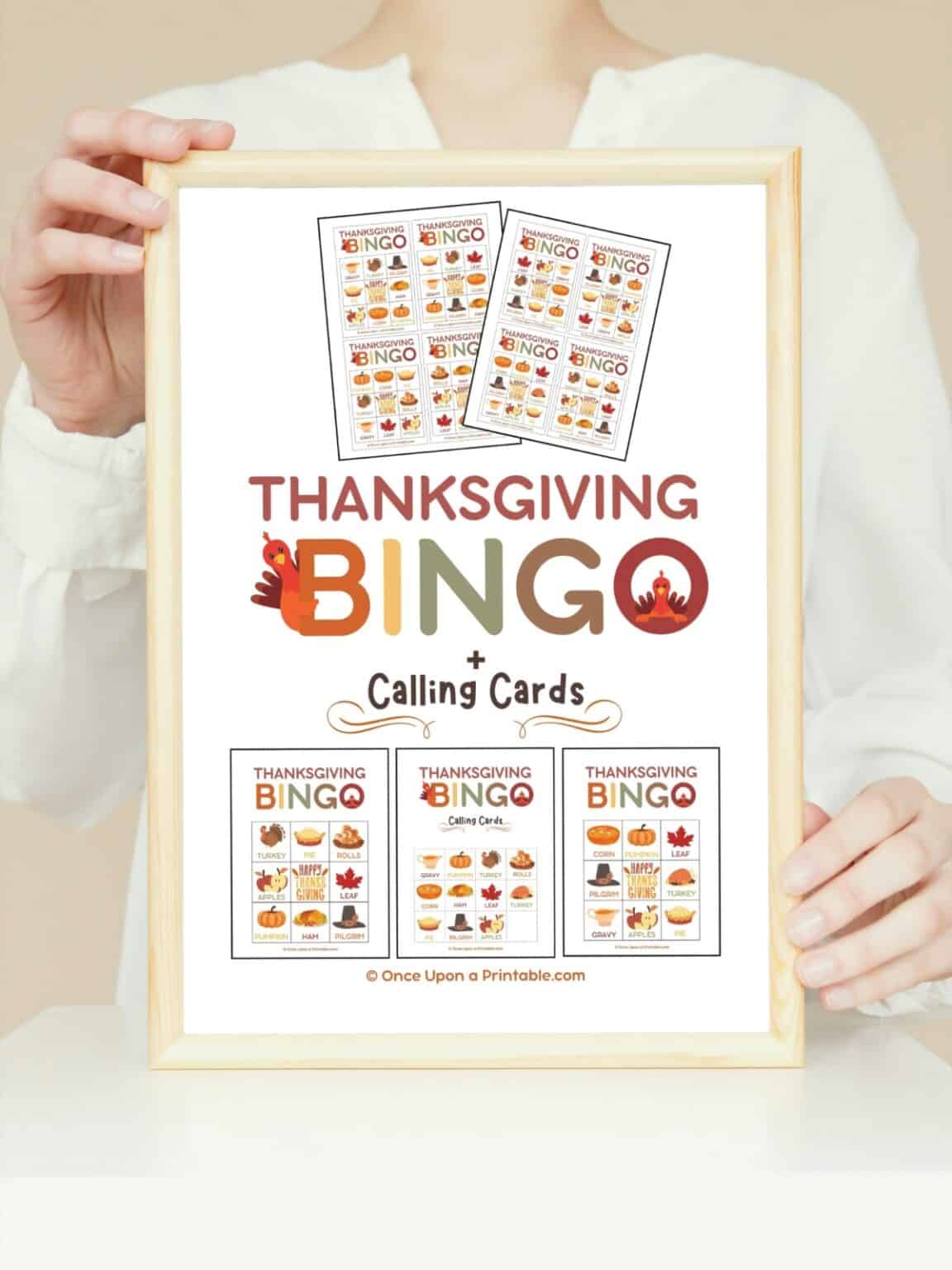Thanksgiving Bingo For Little Kids (Free to Print) - Once Upon a Printable