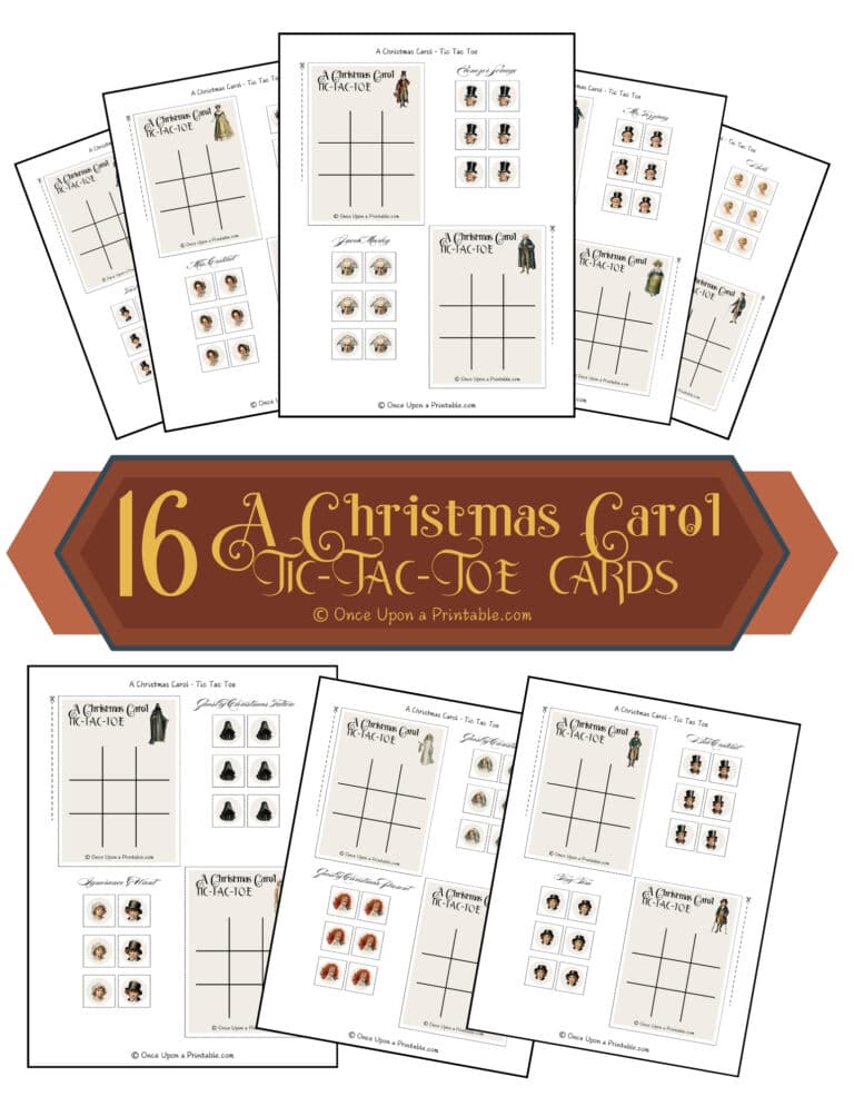 "A Christmas Carol" Tic-Tac-Toe Games (Free to Print) - Once Upon A ...