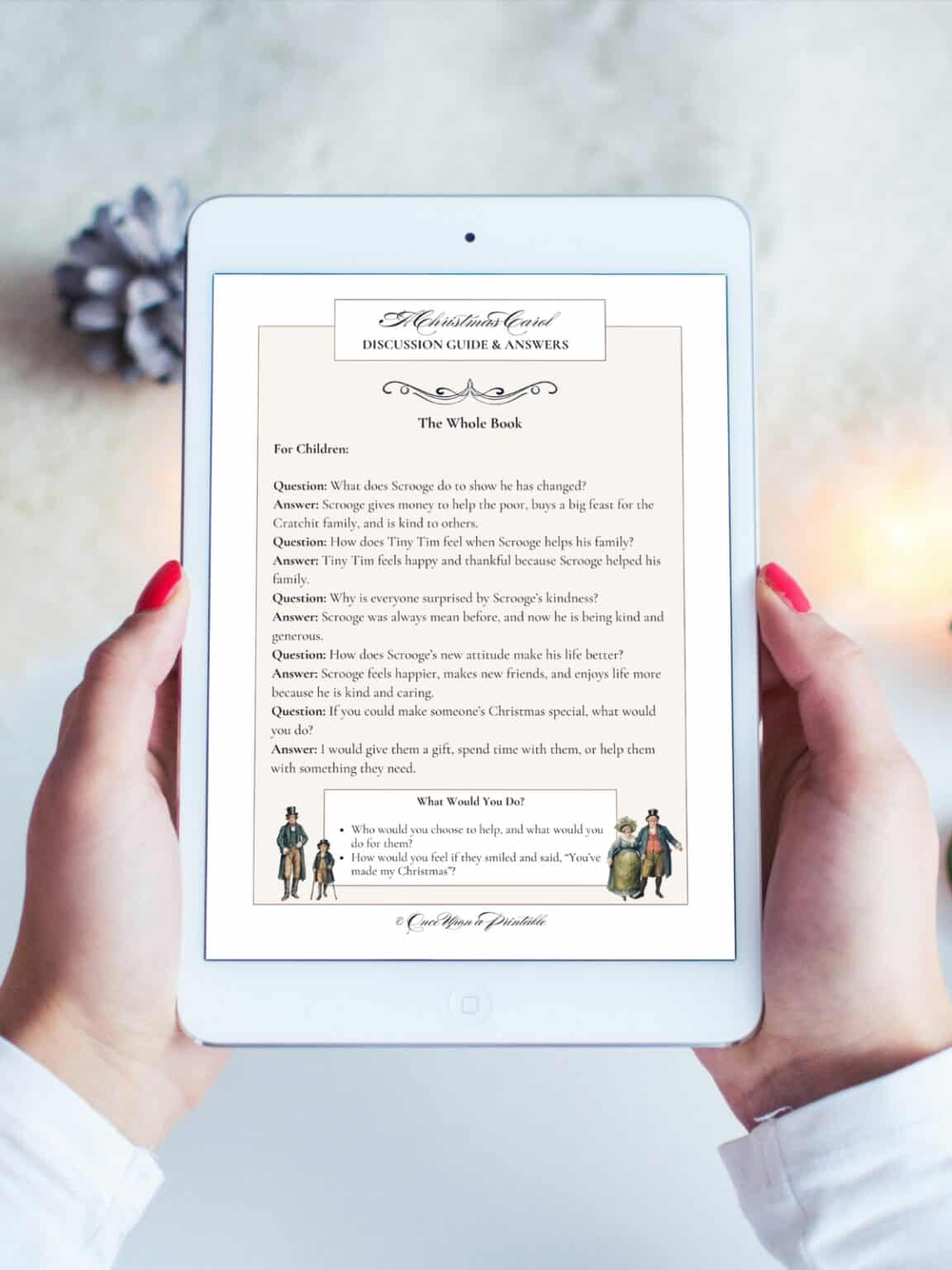 A Christmas Carol Podcast Read-Aloud and Free Guide - Once Upon a Printable