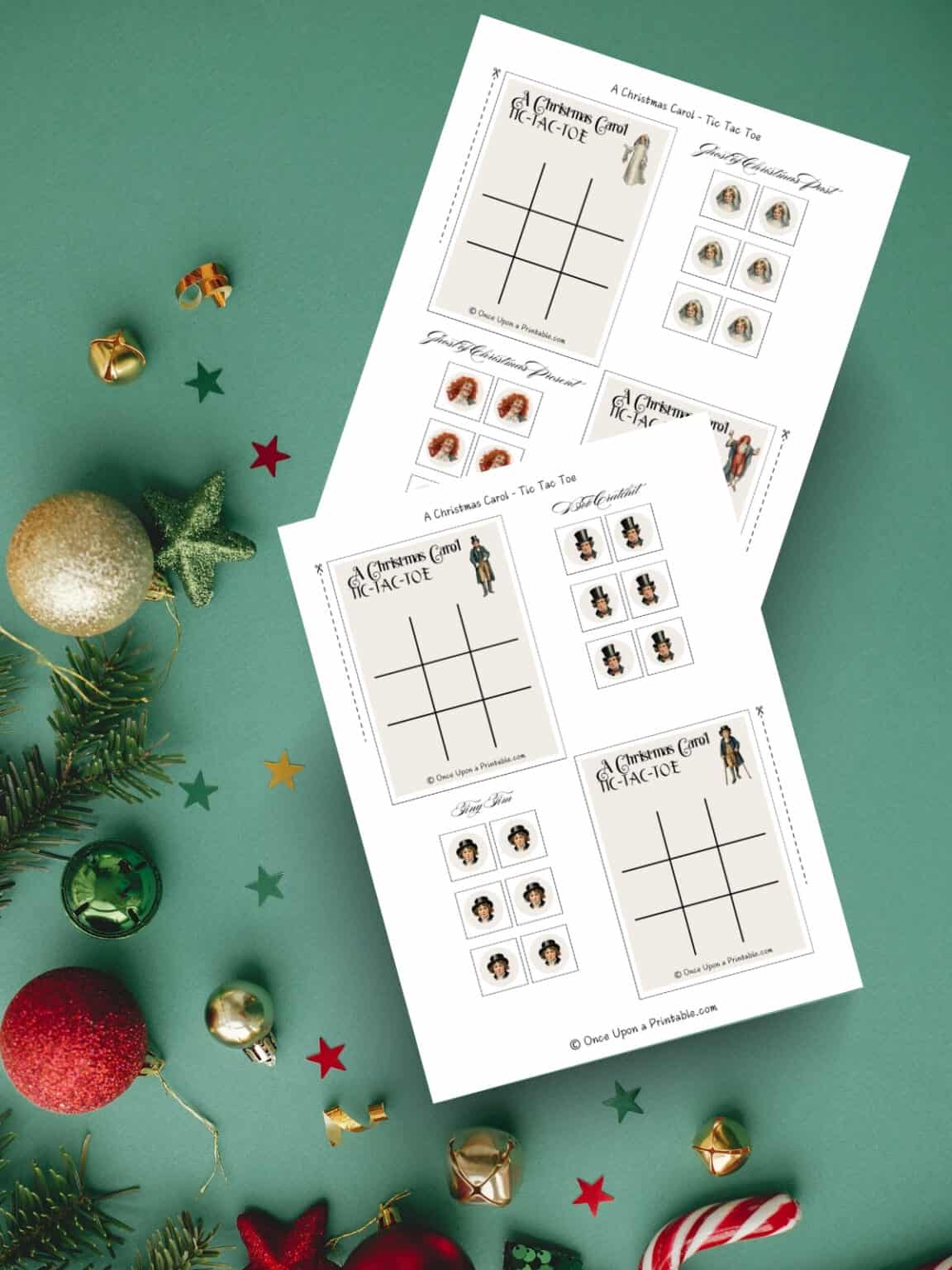 A Christmas Carol Tic-Tac-Toe Games (Free to Print) - Once Upon a Printable