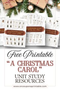 "A Christmas Carol" Unit Study (Free Printable Resources) - Once Upon A ...