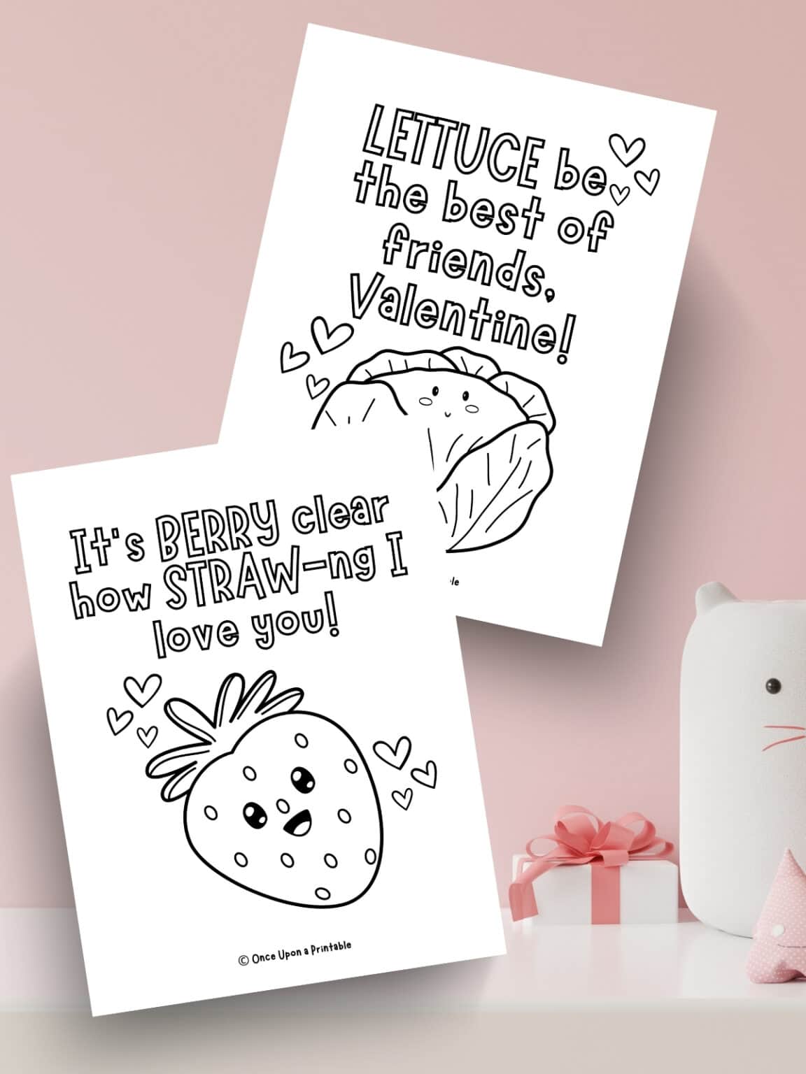 Free Cute Valentine's Day Coloring Pages for Kids - Once Upon a Printable