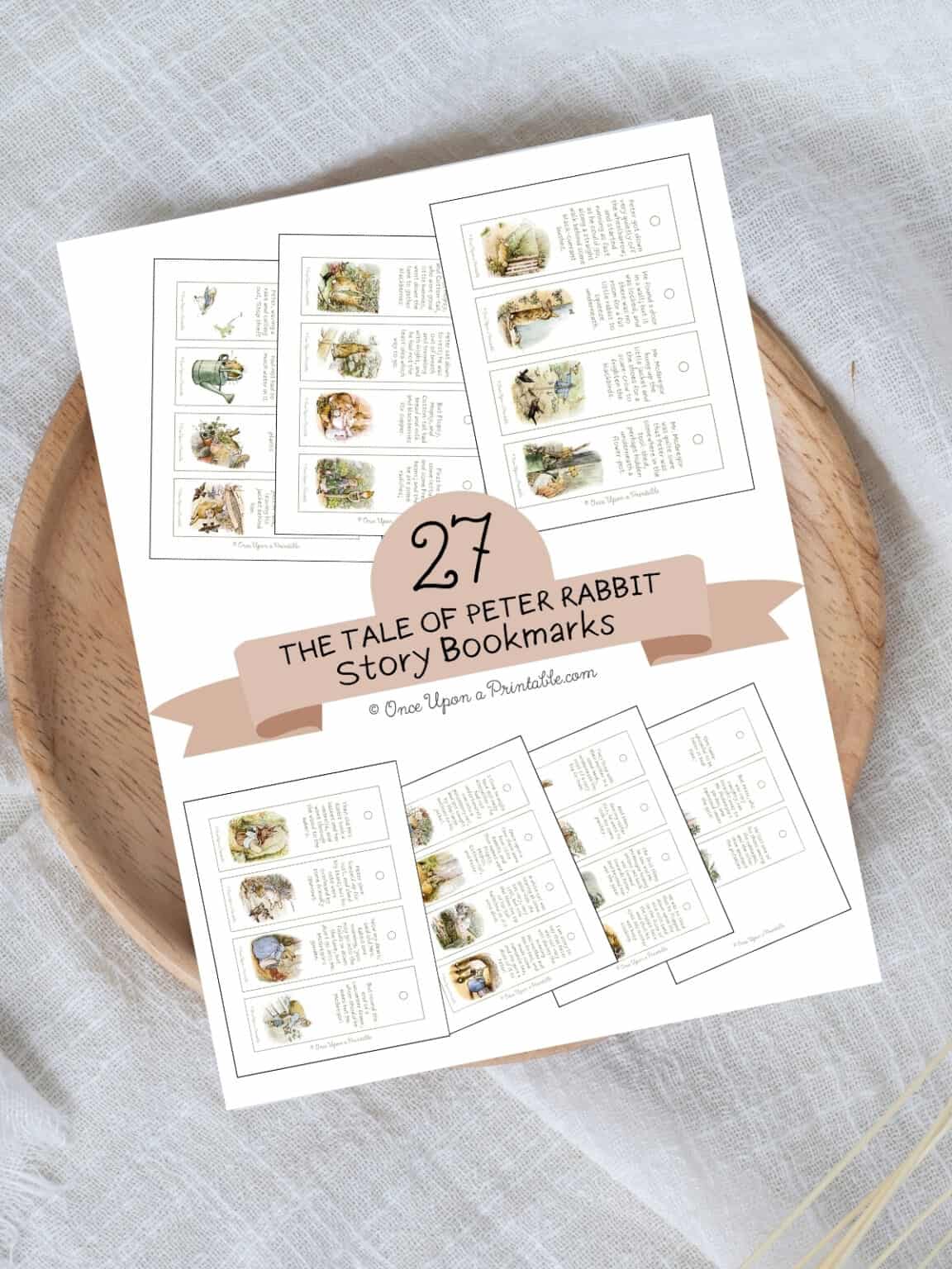 Vintage Peter Rabbit Story Bookmarks Free to Print! - Once Upon a Printable