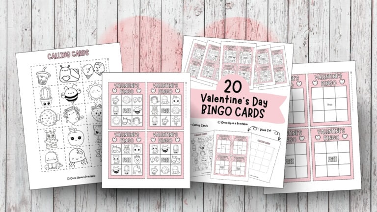 Valentine's Day Bingo Game Cards Free Printable - Once Upon a Printable
