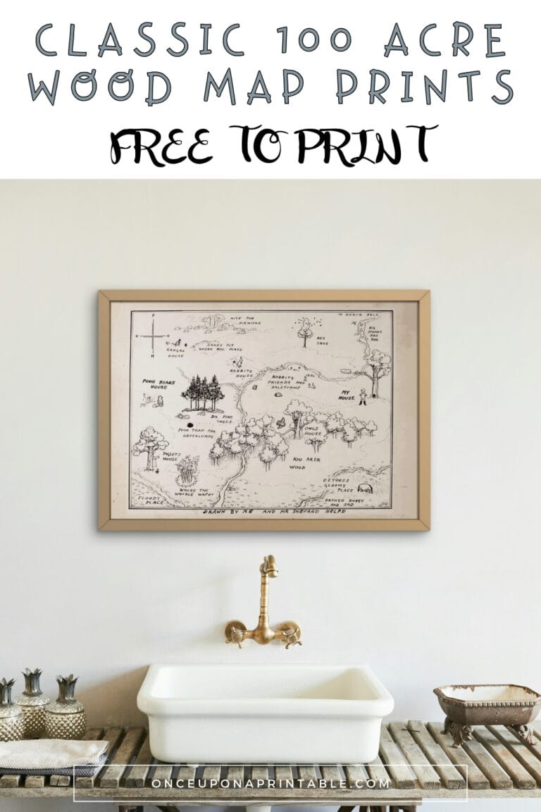 Classic Hundred Acre Wood Map (Free Printable) - Once Upon a Printable