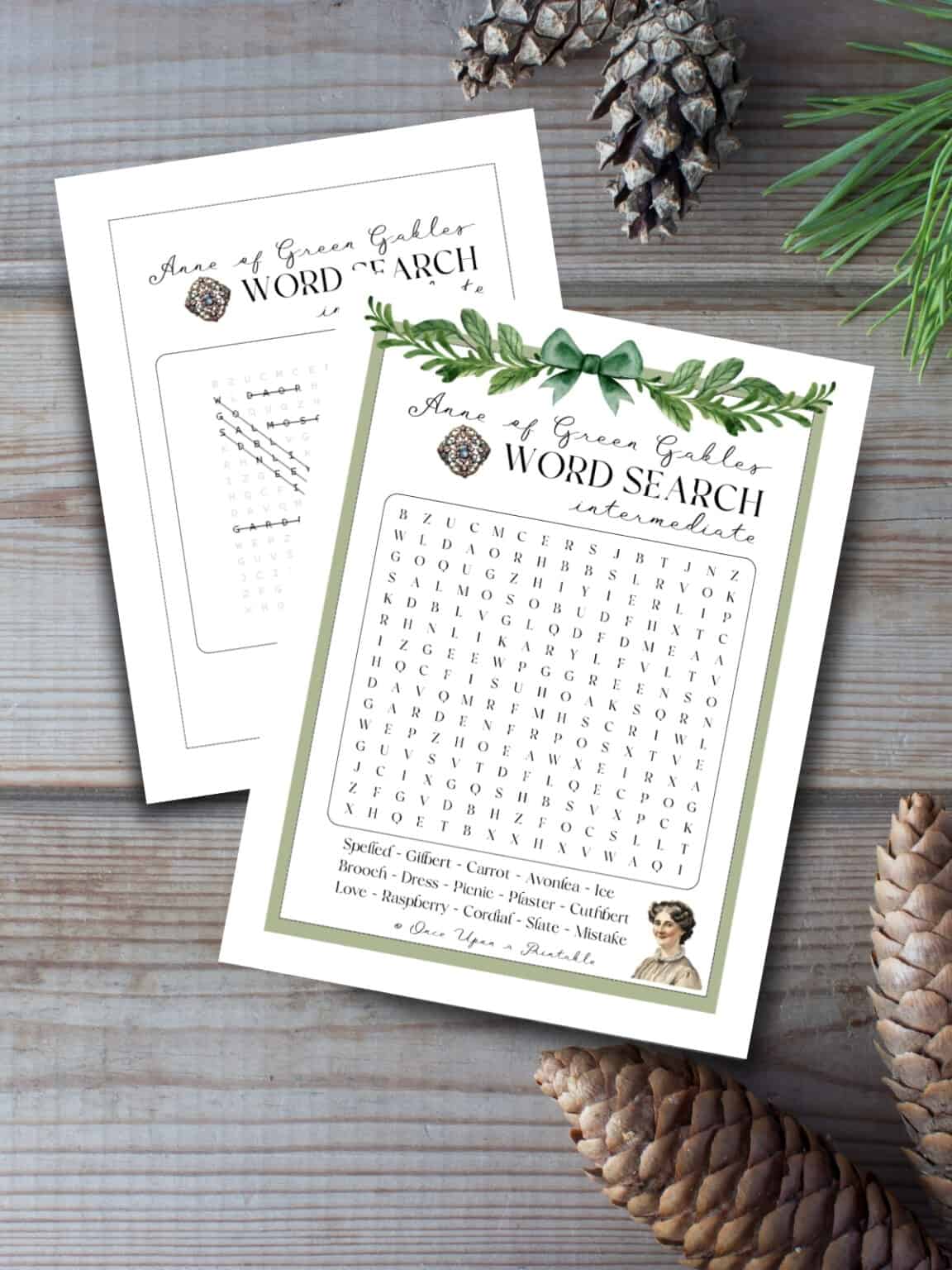 Anne of Green Gables Word Search Puzzles (Free Printable) - Once Upon a ...