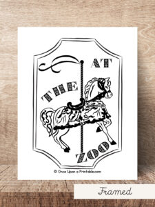 Zoo Animals Carousel Coloring Pages (Free Printables) - Once Upon a ...