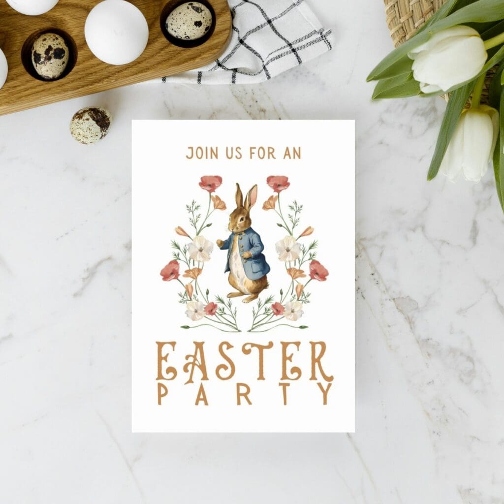 Peter Rabbit Easter Egg Hunt Invitations (Free Printables) - Once Upon ...
