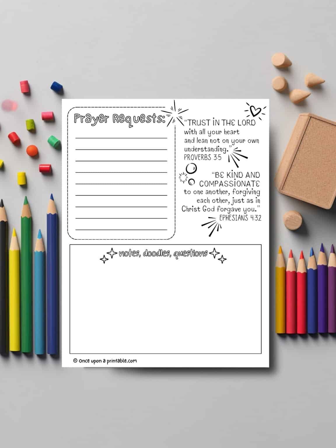 Sermon Notes for Kids (Free Printable) - Once Upon a Printable