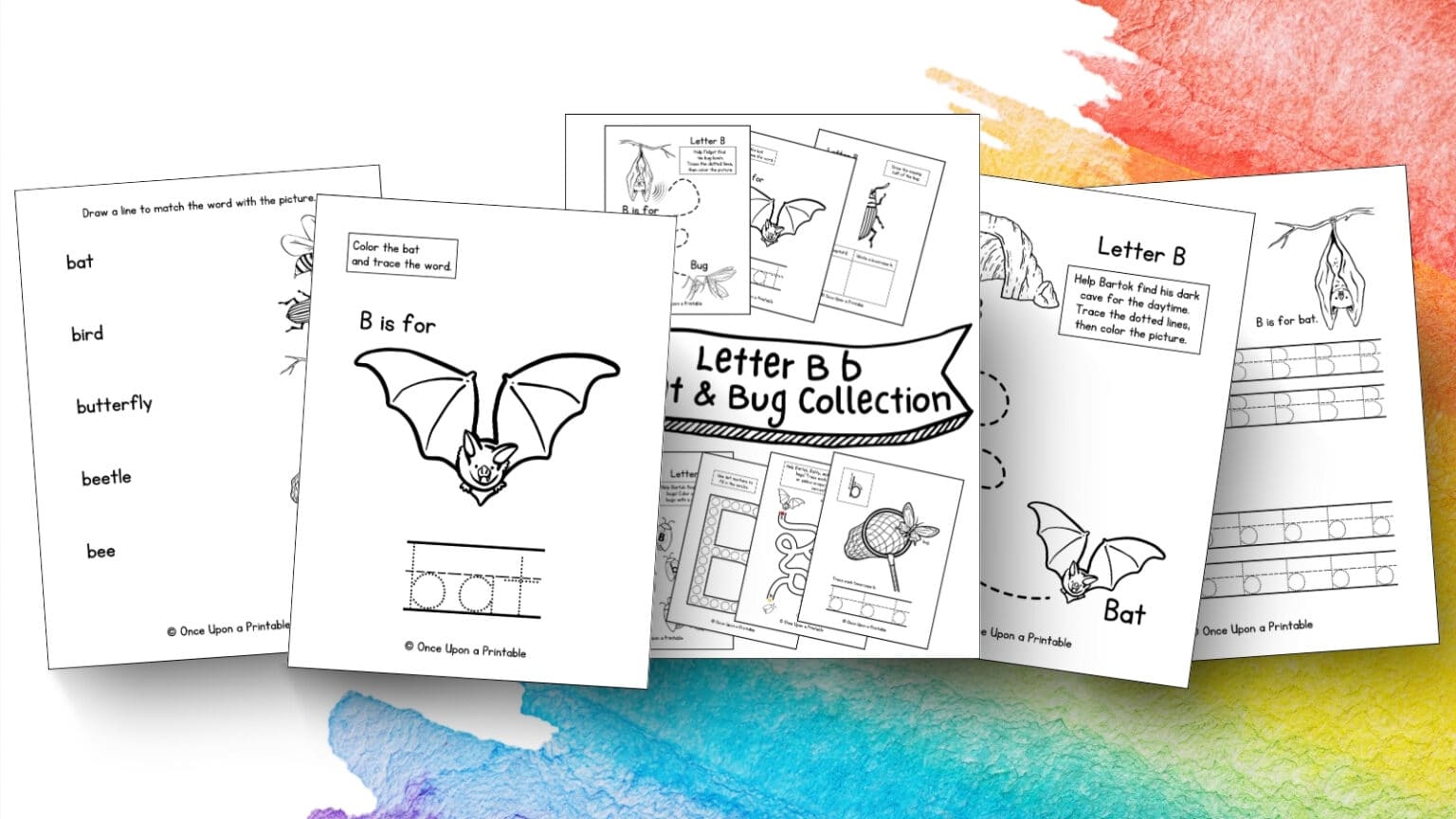 Letter B Unit Study Worksheets (Free Printables) - Once Upon a Printable