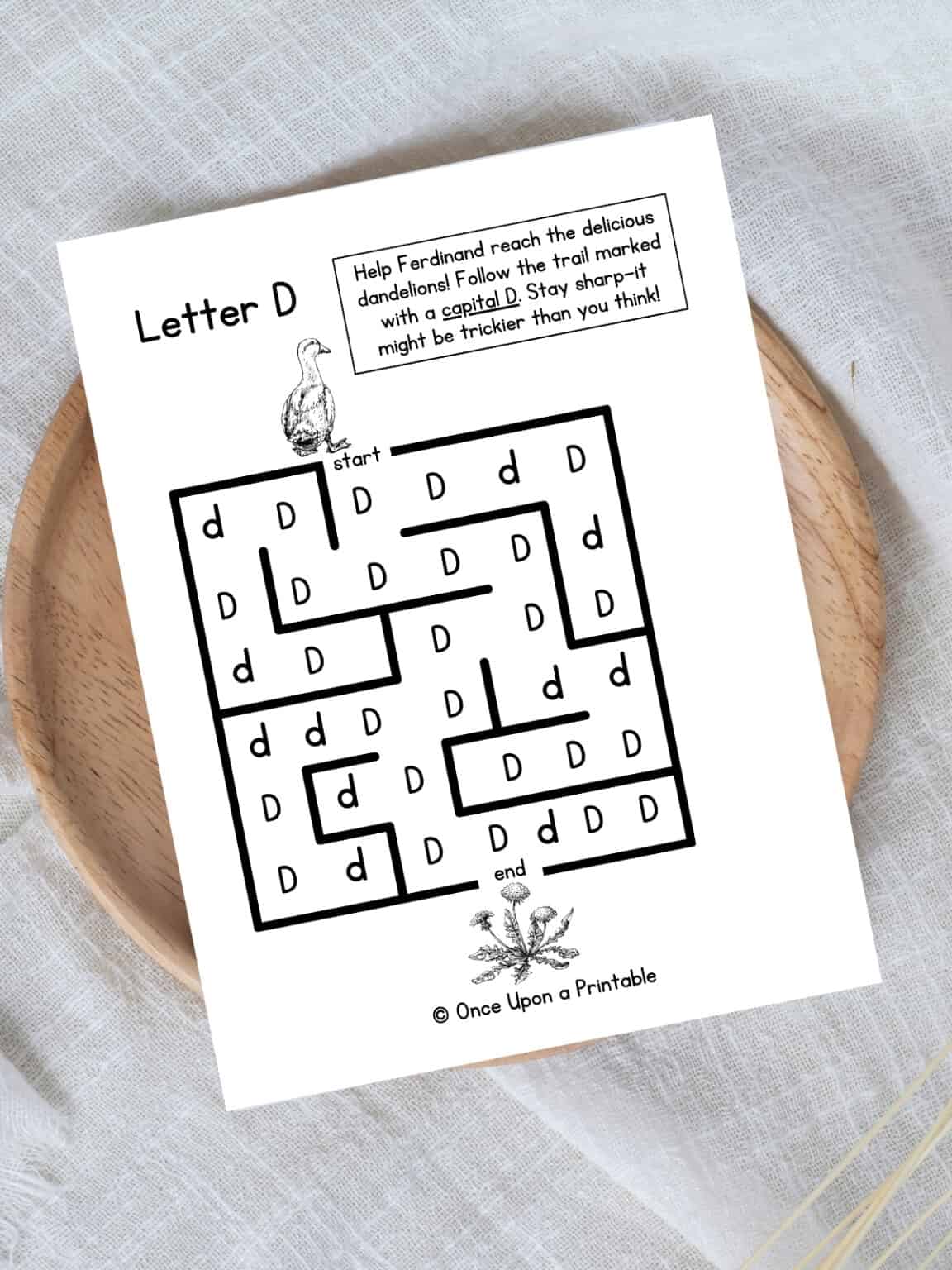 Letter D Worksheets (Free Printables) - Once Upon a Printable
