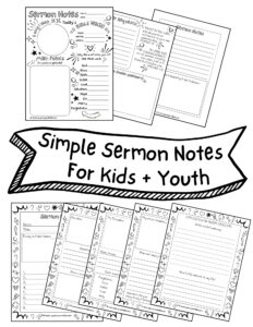 Sermon Notes for Kids (Free Printable) - Once Upon a Printable
